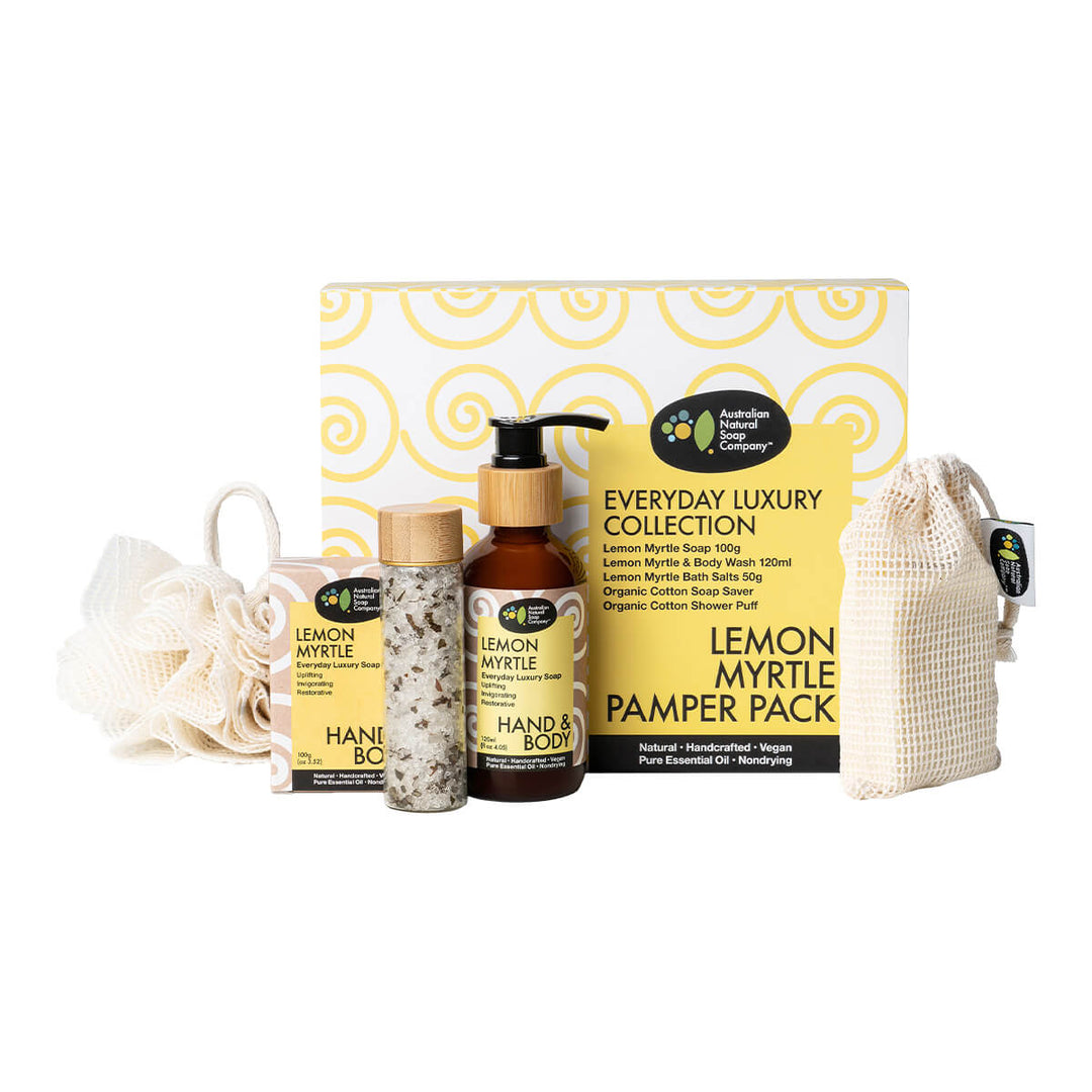 Australian Natural Soap Company Lemon Myrtle Pamper Pack | Flora & Fauna AU