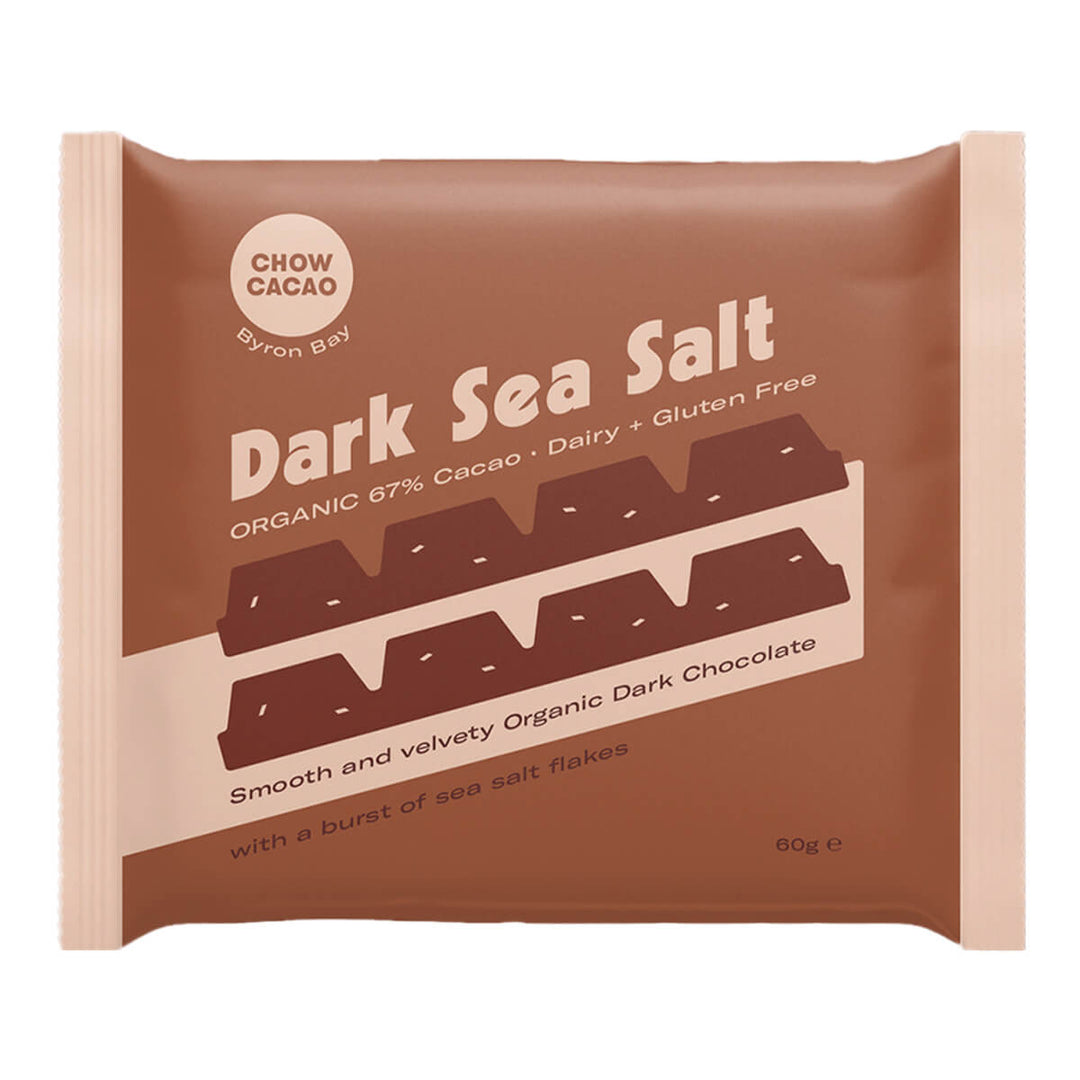 Chow Cacao Dark Chocolate Block - Sea Salt | Flora & Fauna AU