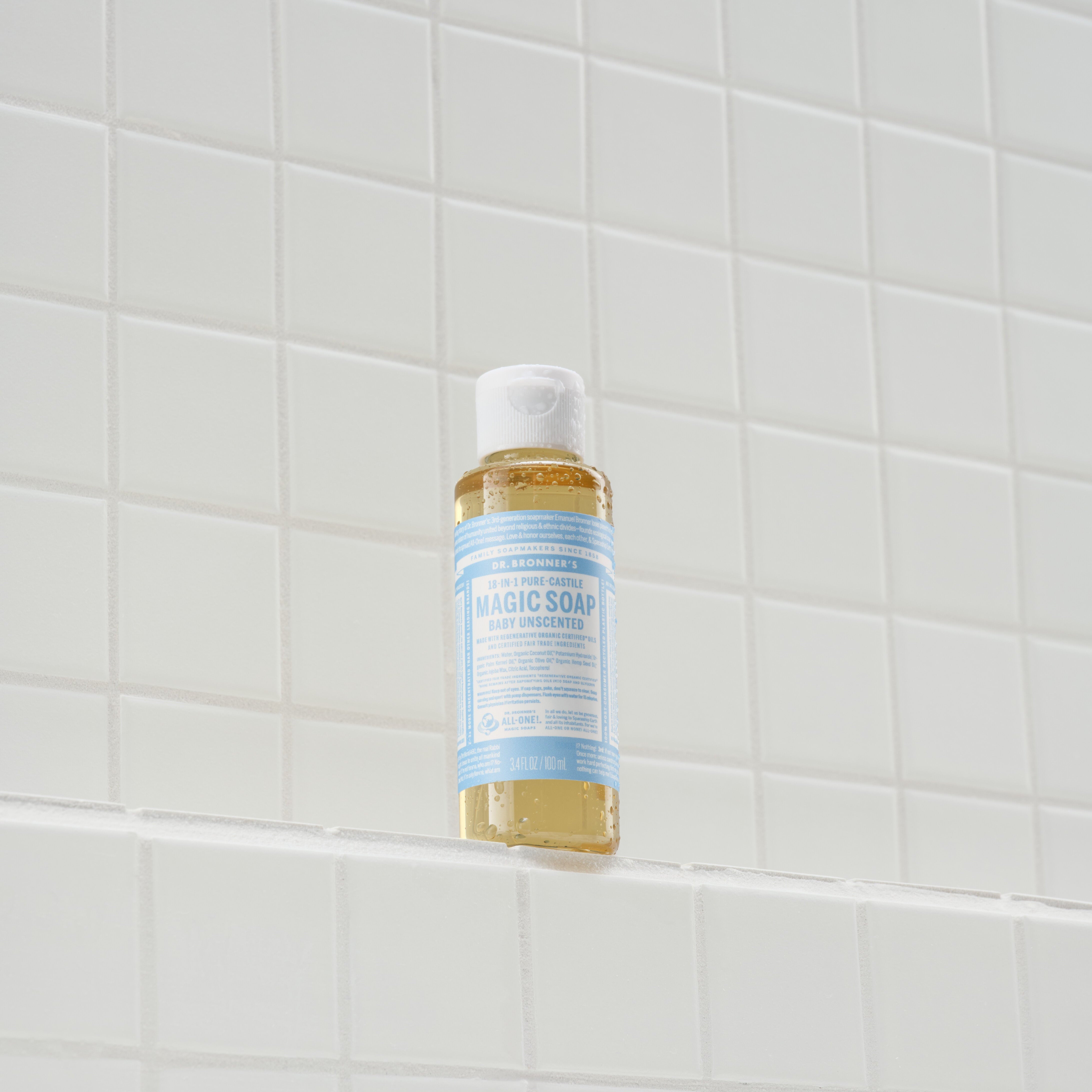 Dr. Bronner's Pure Castile Magic Soap - Baby Unscented 100mls - Freebi ...