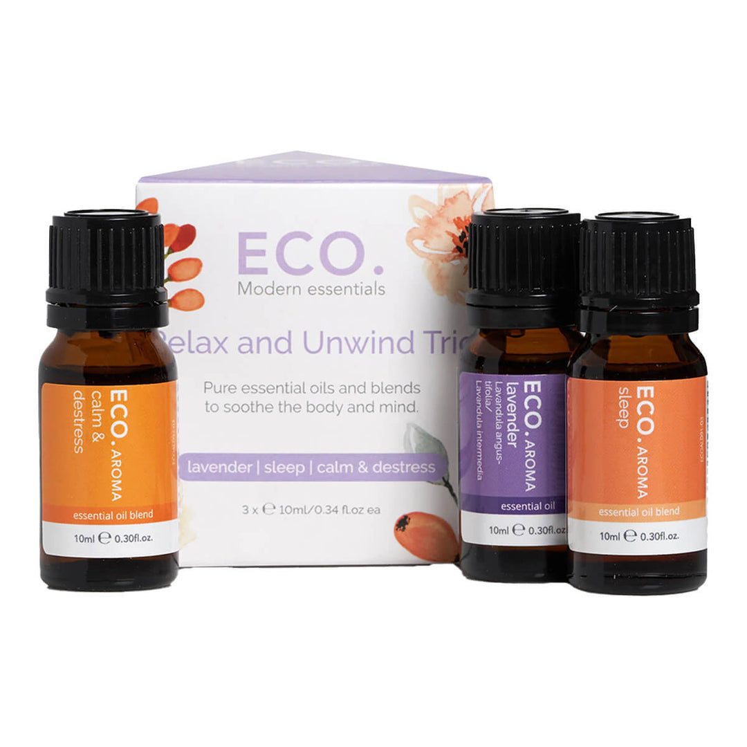 ECO. Relax & Unwind Essential Oil Trio | Flora & Fauna AU