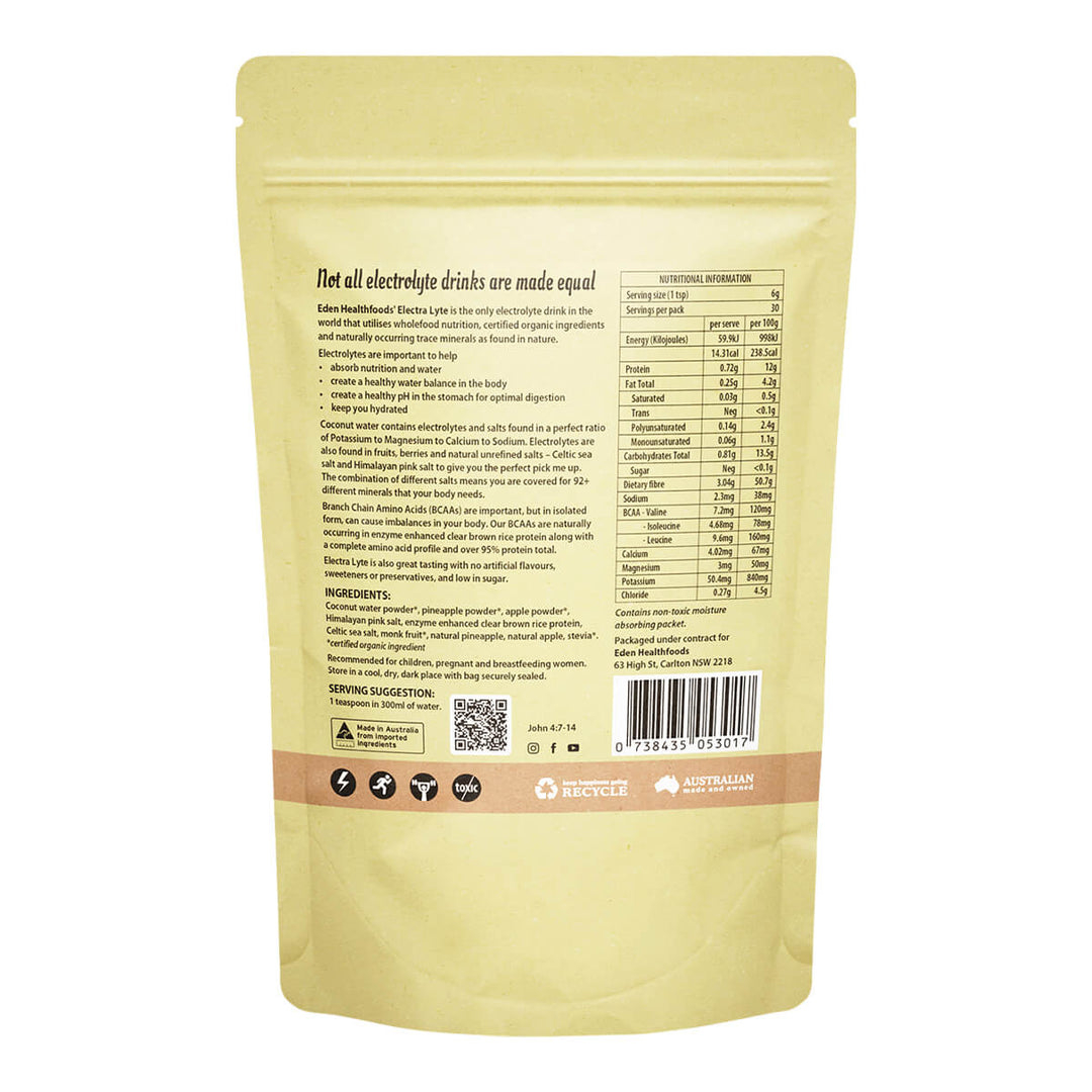Eden Healthfoods Electralyte - Pineappple & Apple | Flora & Fauna AU