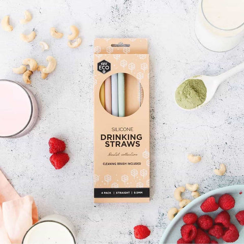 Ever Eco Silicone Drinking Straws - Pastel Collection | Flora & Fauna AU