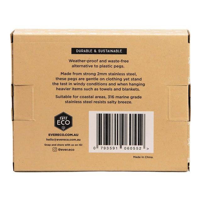 Ever Eco Stainless Steel Clothes Pegs | Flora & Fauna AU