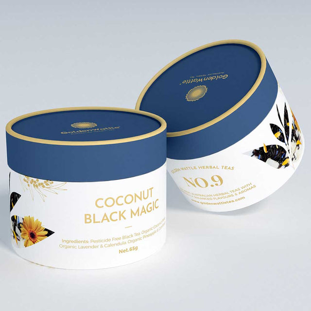 Golden Wattle Organic Coconut Black Magic Tea | Flora & Fauna AU
