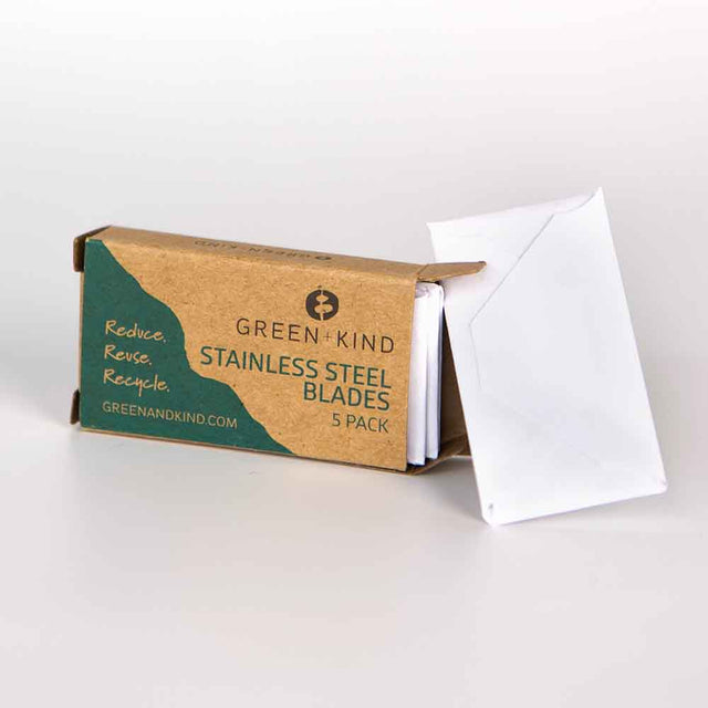 Green + Kind Stainless Steel Safety Razor Blades | Flora & Fauna AU