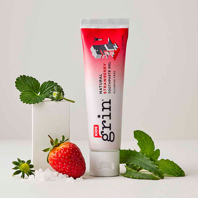 Grin Kids Natural Strawberry Toothpaste | Flora & Fauna AU