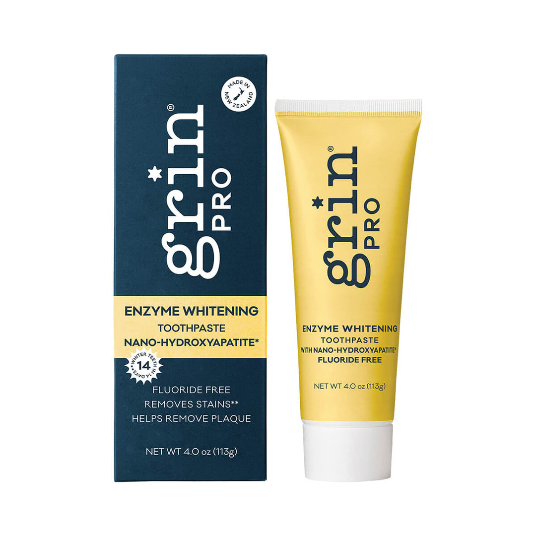 Grin Pro Enzyme Whitening Toothpaste with Nano-Hydroxyapatite | Flora ...