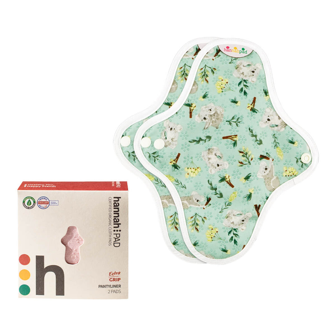 hannahPAD Reusable Cloth Pad - Extra Grip | Flora & Fauna AU