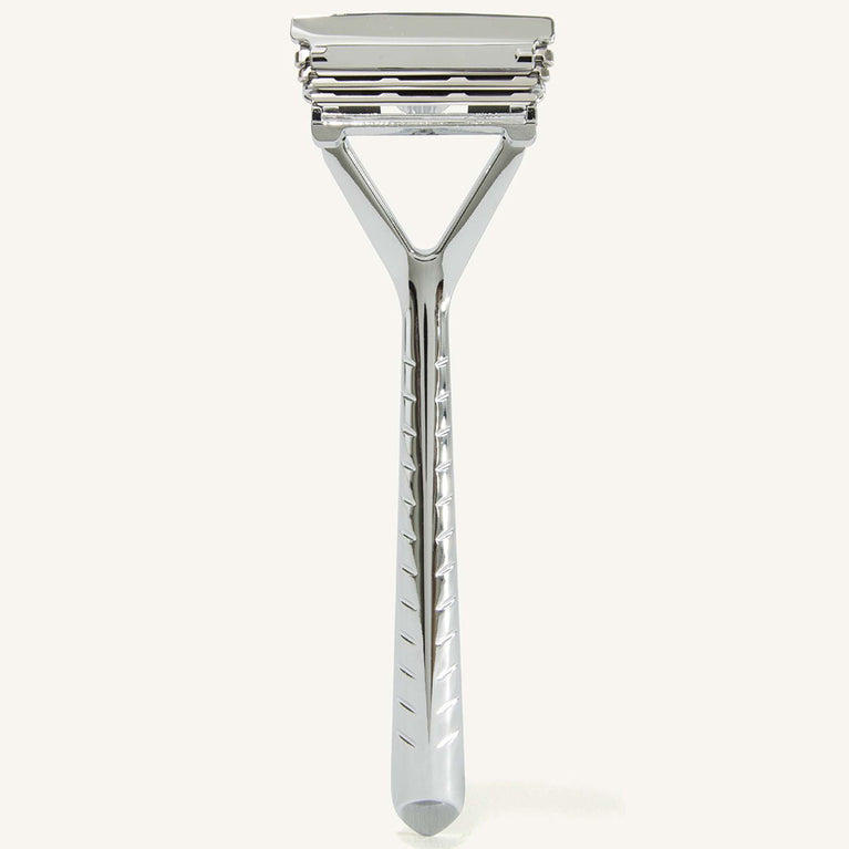 Leaf Shave Leaf Razor + Blades - Chrome | Flora & Fauna AU