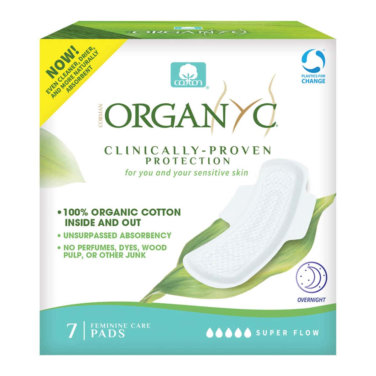 Organyc Overnight Pads - Super Flow | Flora & Fauna AU