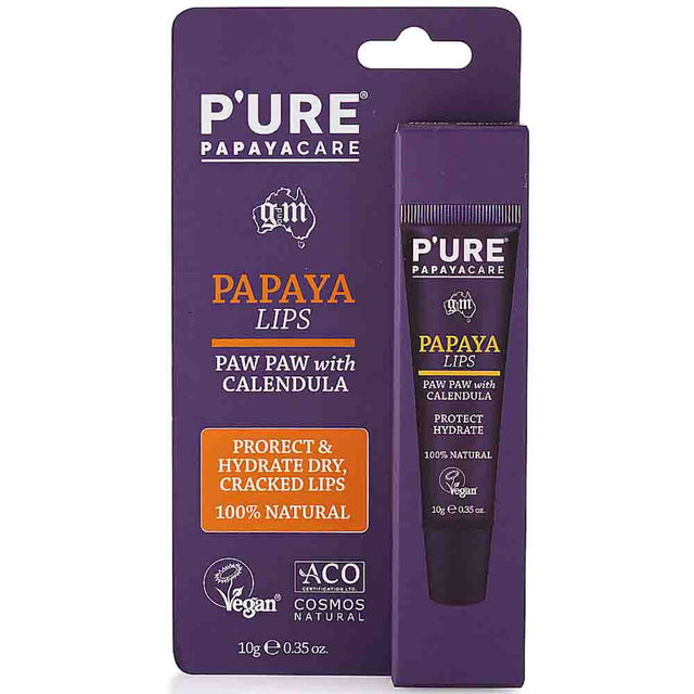 P'ure Papayacare Papaya Lip Balm – Flora & Fauna