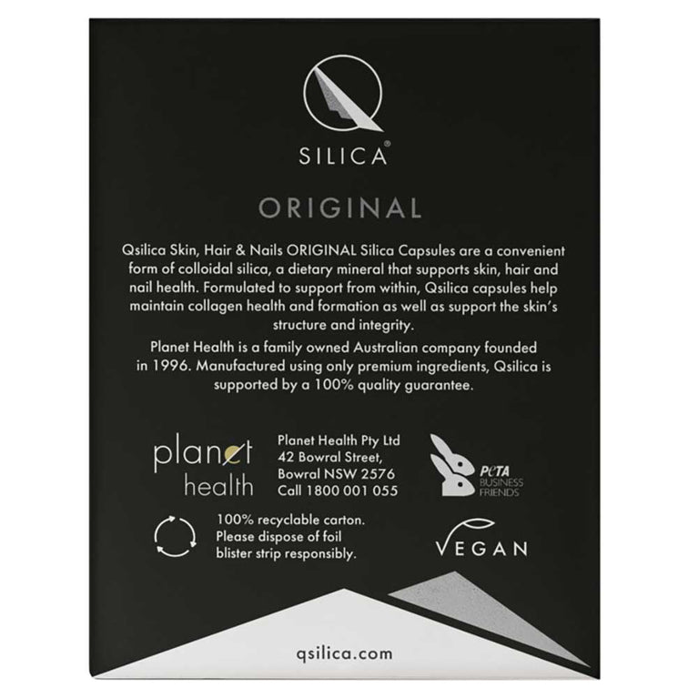 Qsilica Skin, Hair & Nails Original Silica 50 Capsules | Flora & Fauna AU
