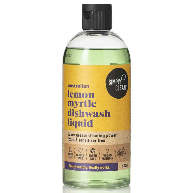 SimplyClean Vegan Lemon Myrtle Dish Liquid | Flora & Fauna AU