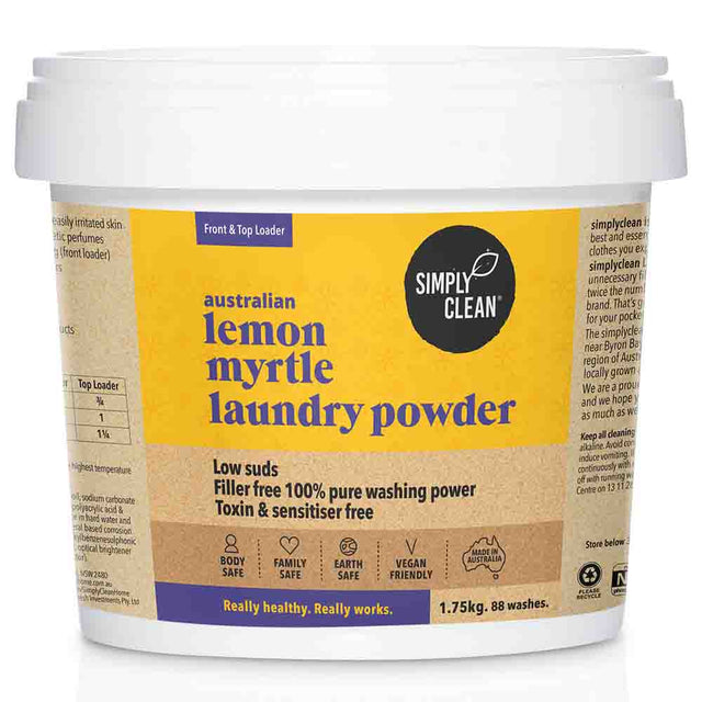 SimplyClean Vegan Lemon Myrtle Laundry Powder | Flora & Fauna AU