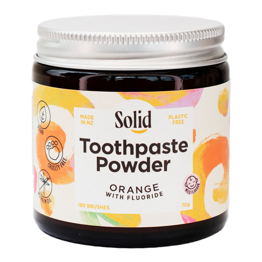 Solid Toothpaste Powder - Orange with Fluoride | Flora & Fauna AU