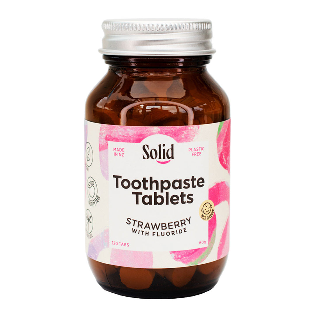 Solid Toothpaste Tablets - Strawberry with Fluoride | Flora & Fauna AU