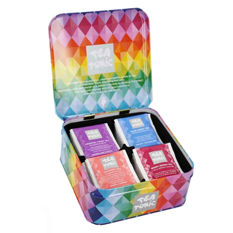 Tea Tonic Mini Tea Chest - Gourmet Diamond Tin | Flora & Fauna