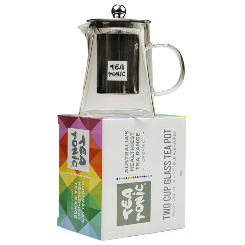 Tea Tonic Square Glass Teapot 400ml | Flora & Fauna AU