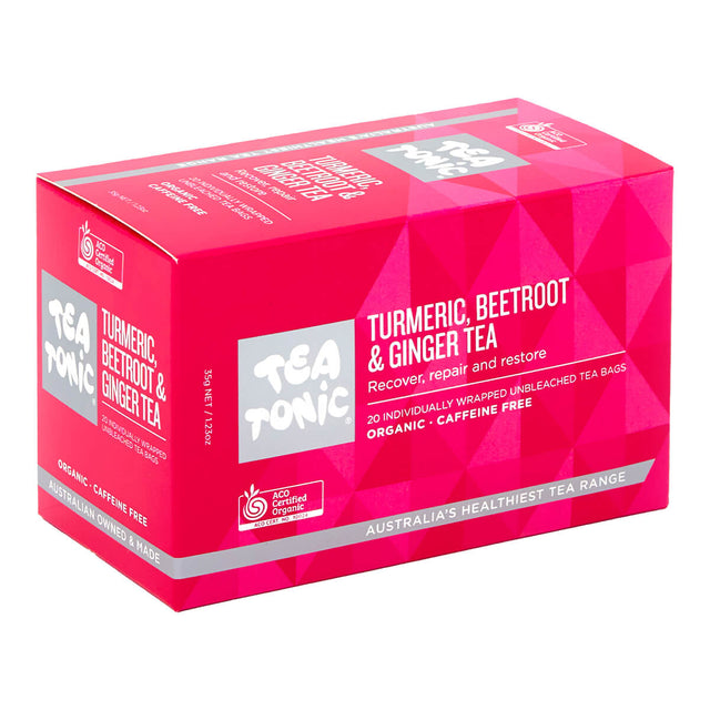 Tea Tonic Organic Turmeric, Beetroot & Ginger Tea | Flora & Fauna AU