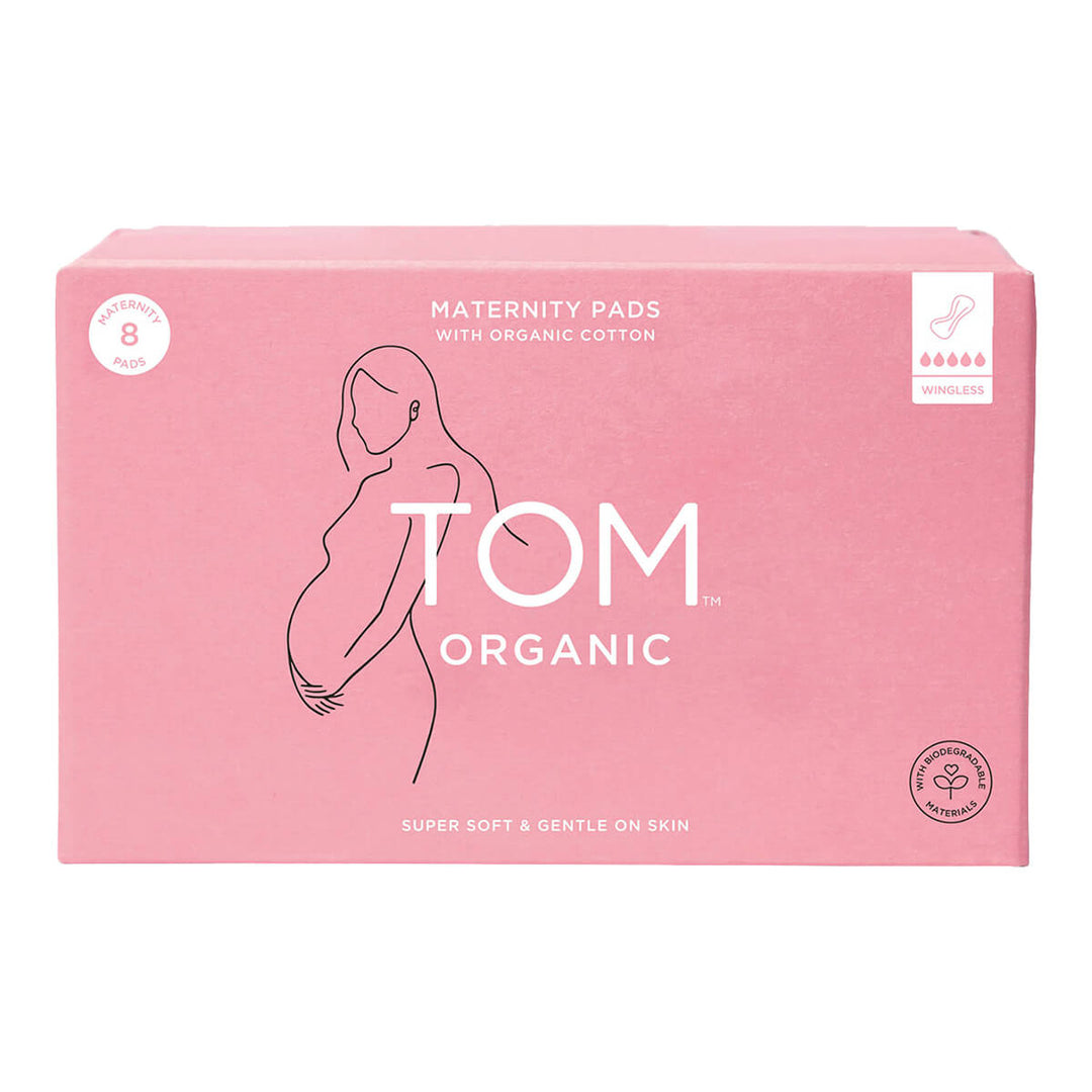 TOM Organic Maternity Pads - Wingless | Flora & Fauna AU