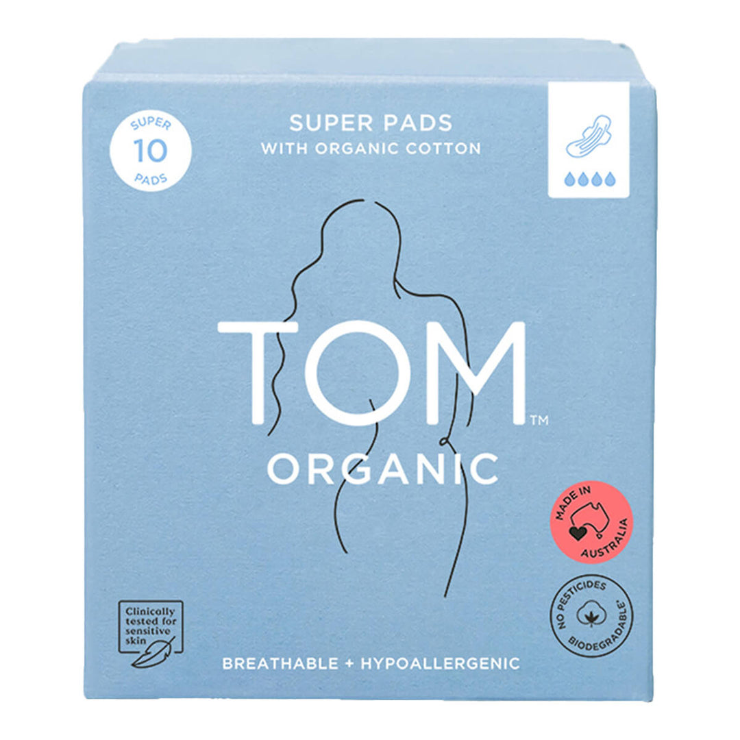 TOM Organic Super Ultra Thin Pads | Flora & Fauna AU