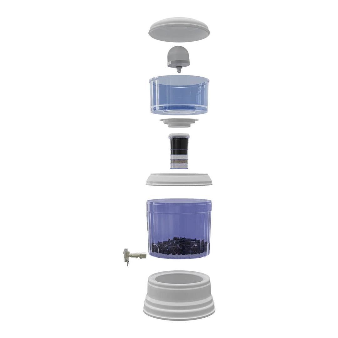 zazen Water Alkaline Water System - BPA-Free Plastic Bottom Tank ...